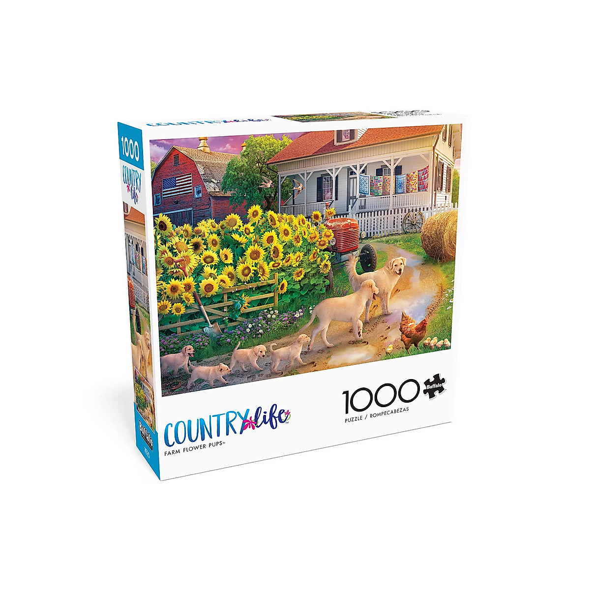 Buffalo Games - Farm Flower Pups - 1000 Piece Jigsaw Puzzle