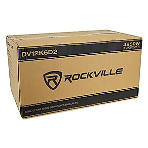 Rockville DV12K6D2 Dual 12" 4800w Car Audio Subwoofers Plexi Sub Enclosure Box