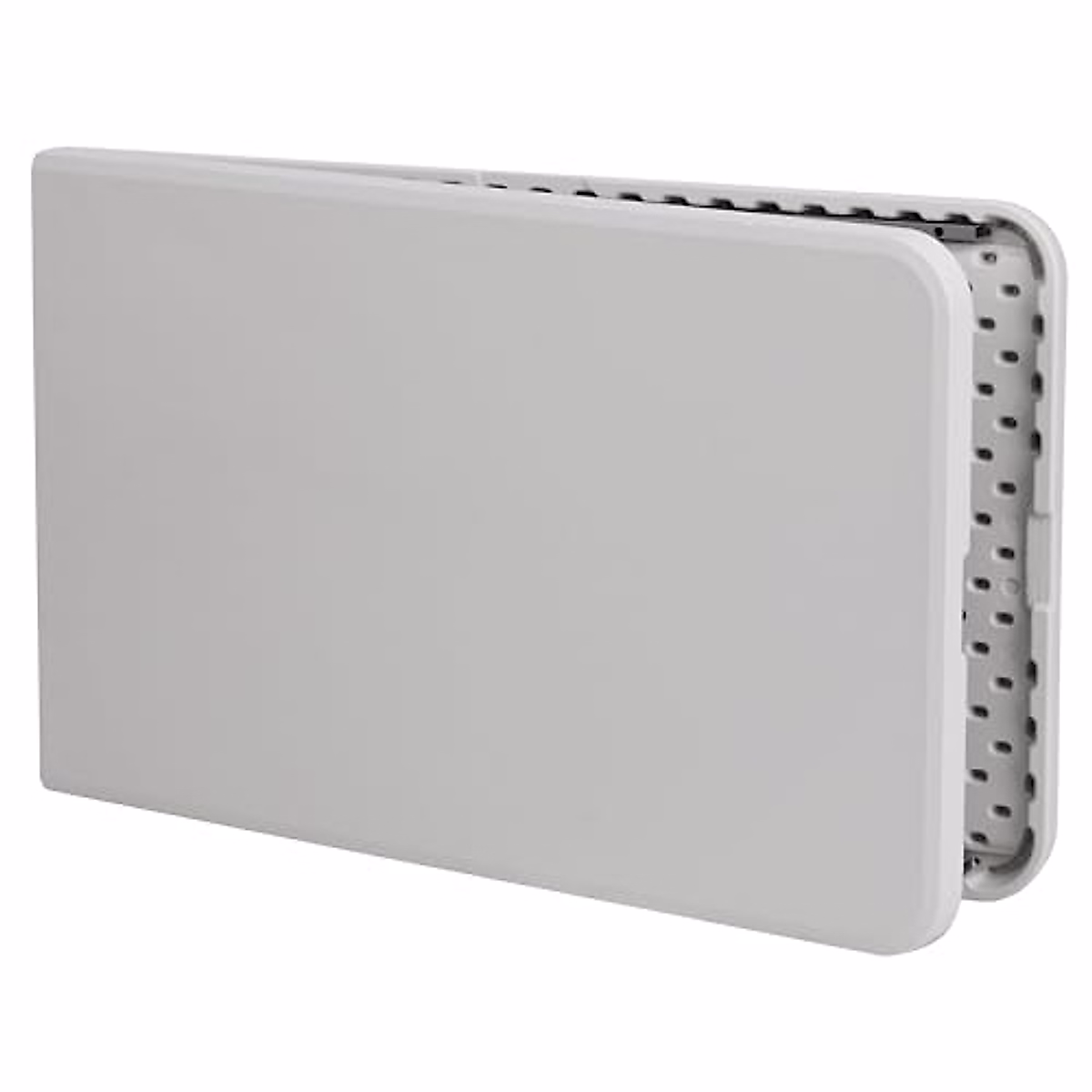 Flash Furniture Kathryn 8' Rectangular Plastic Folding Event Table with Carrying Handle, Bi-Fold Portable Banquet Table for Indoor/Outdoor Events, Granite White, 30"W x 96"L