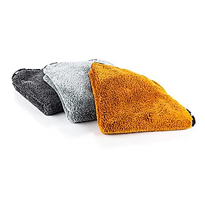 The Rag Company - The Wolf Pack - Premium Ultra-Soft Microfiber Detailing Towels; Buttersoft Suede Edge; Perfect for Buffing and Final Wipedowns; 480GSM, 16in x 16in, Mixed Earth Tone Colors (9-Pack)