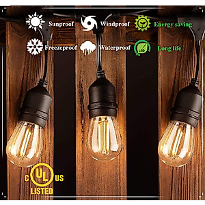 winsaLED Outdoor Light Bulbs, Replacement Bulbs for Outdoor String Lights, 2W Low Watt Light Bulbs for String Light Bulbs Replacement, UL S14 E26 120V 2700K Shatterproof 15 Pack