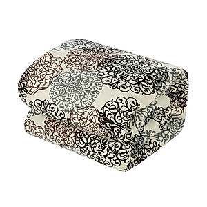 Chic Home 2 Piece Jerome Boho Inspired Reversible Print Duvet Set, Twin, Beige