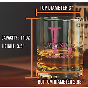 Personalized Printed 11oz Whiskey Glass - Custom Bourbon Christmas Gifts for Men, Dad Scotch Drinking Birthday Glasses, Groomsmen, Liquor Cocktail Rocks Old Fashioned, Halpert