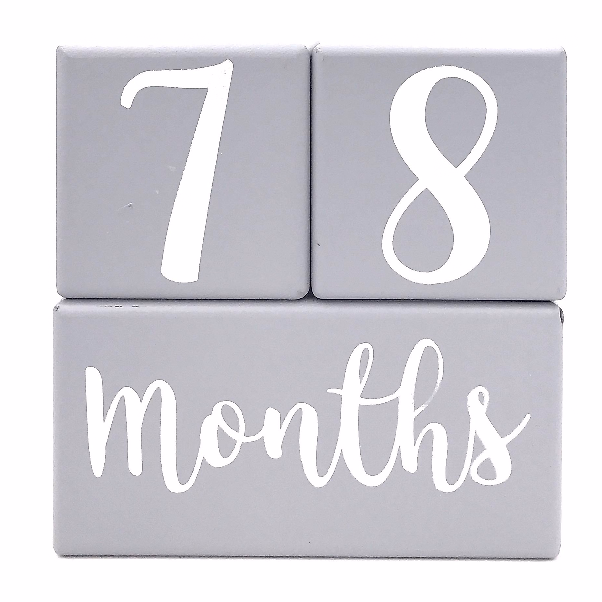 Baby Monthly Blocks Age Months Wood Photo Wooden Number Month Block
