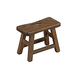 EKDJKK Rustic Wooden Step Stool, Sturdy & Decorative, Solid Wood Tiny Step Stool for Kids Adults, Plant Stand (27x13x21cm/11x5x8inch) - Brown