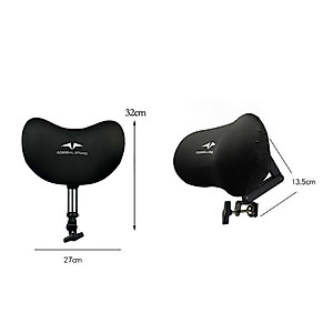 karelwui Office Chair Headrest Attachment Universal, Headrest for Office Chair, Elastic Sponge Head Pillow Adjustable Height and Angle, Upholstered Headrest for Ergonomic Office Chair headrest, Black