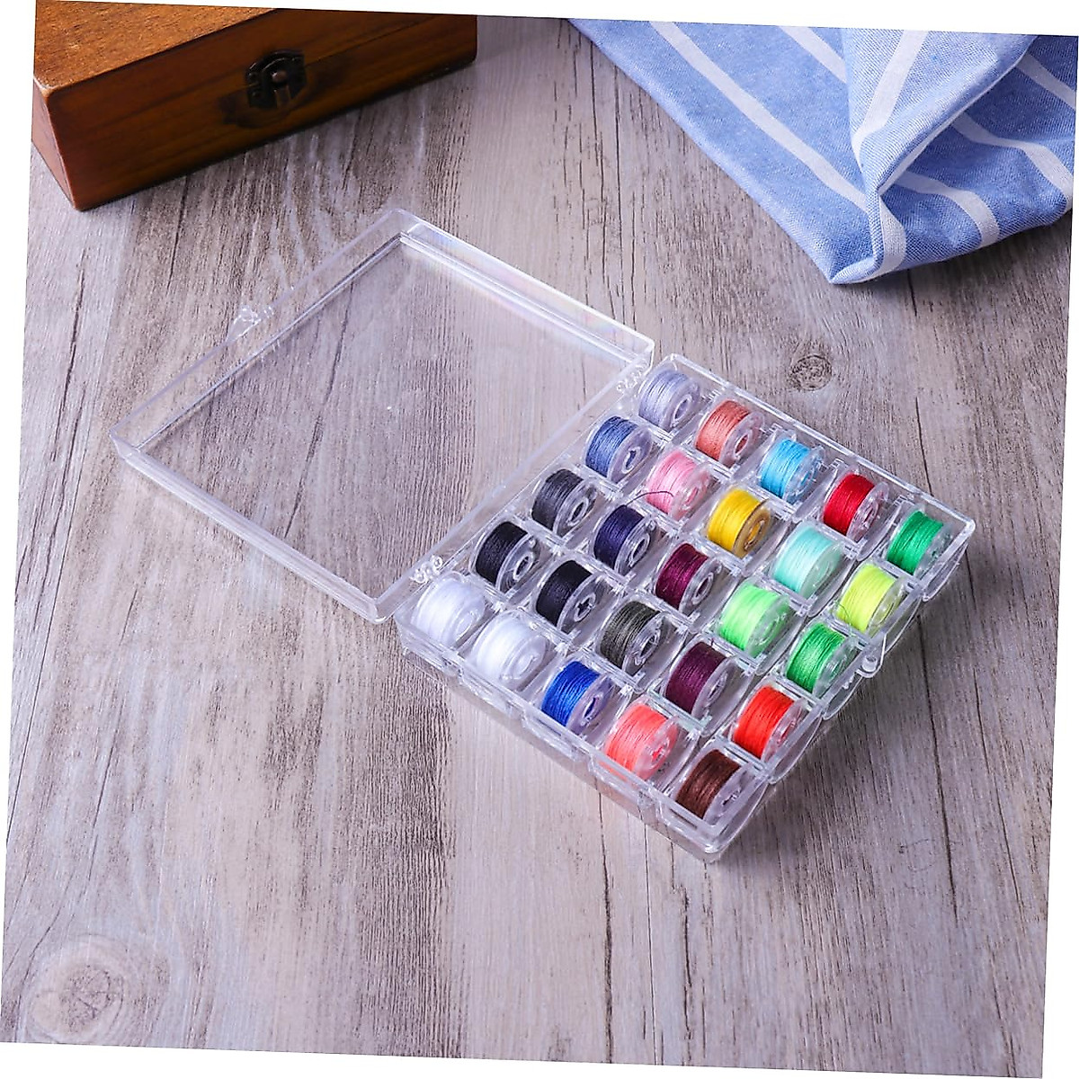 TEHAUX Home Sewing Machines 25 Pcs Bobbin Case Bobbin Winder Bobbin Thread Bobbin Storage Bobbin Holder High Speed Home Sewing Machine