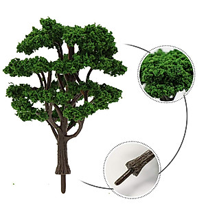 Evemodel S0601 16pcs Model Road Trees Train Railways Architecture Landscape Scenery O Scale 1:50 Green Dark Green Light Green