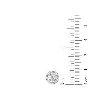 Amazon Essentials Sterling Silver Diamond Round Stud Earrings (1/2 cttw) (previously Amazon Collection)