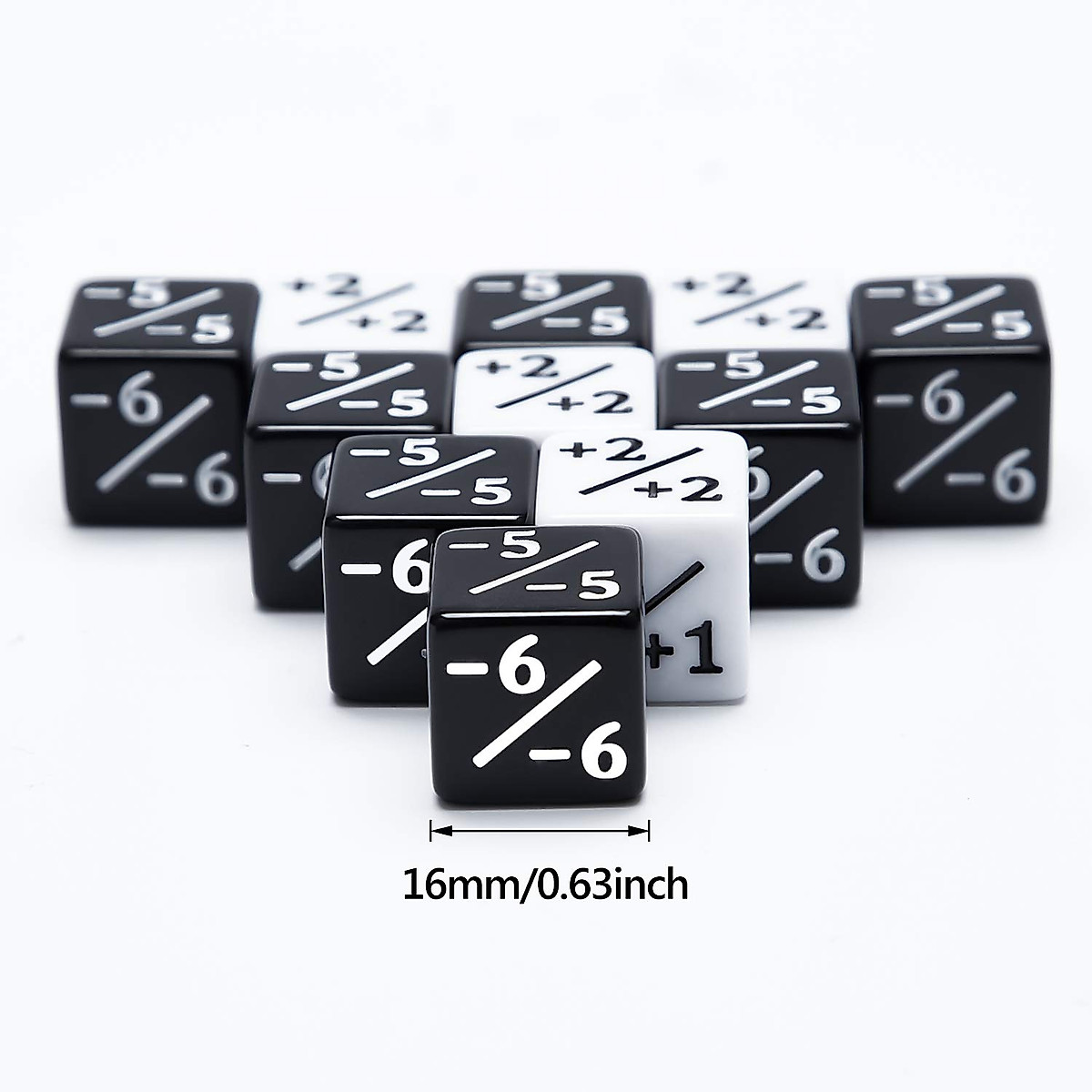 Sumind 48 Pcs Dice Counters Token Dice Loyalty Dice D6 Dice Cube Compatible with MTG, CCG, Card Gaming Accessory