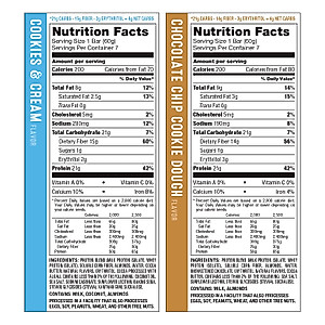 Quests Nutrition Protein Bars, Chocolate Chip Cookie Dough, Cookies & Cream, High Protein Low Carb, Gluten Free, Keto Friendly, 14 Count