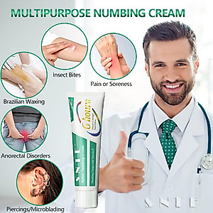Numbing Cream for Tattoos Extra Strength (60ml/2.12floz), Lasts Over 6 Hours Maximum Strength Painless Tattoo Numbing Cream, Best Formula for Tattoos, Effective Promotes Healing Tattoo Numbing Cream
