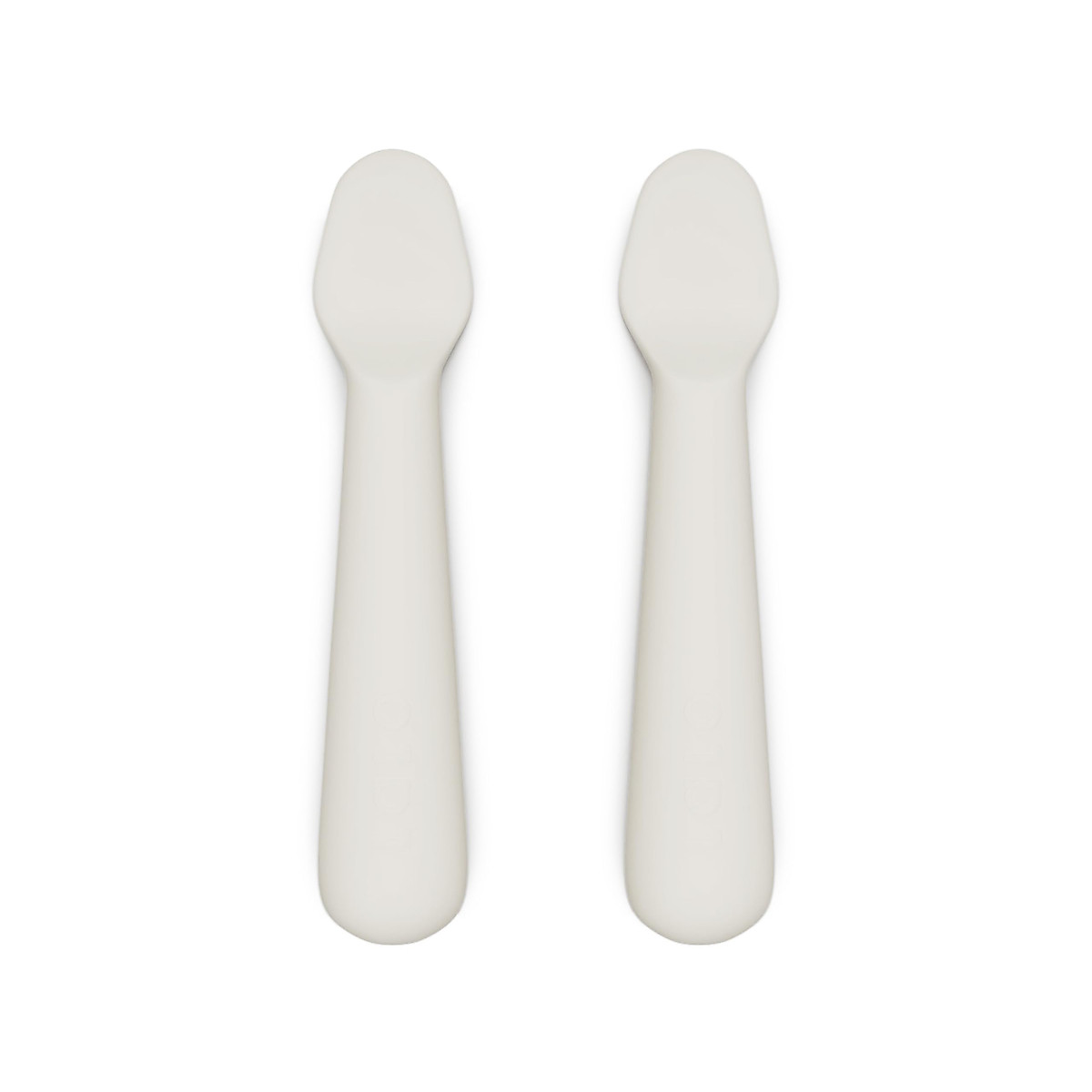 Lalo Little Spoon Set - 2 Piece Baby Spoons Set for Infants & Babies - Made From Food Grade Silicone Dishwasher Safe - Baby Feeding Essentials for Early Stage Mealtime - Oatmeal