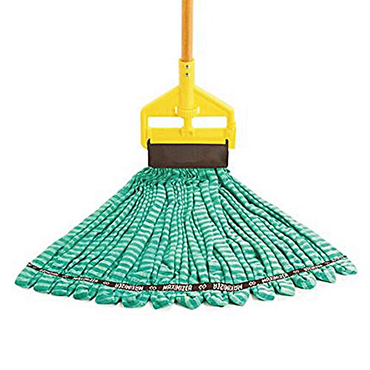 Rubbermaid Commercial Products Microfiber Tube Mop Head Replacement, Medium, 5-Inch Headband, Green, Heavy Duty Industrial Wet Mop For Floor Cleaning Office/School/Stadium/Lobby/Restaurant