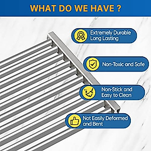 Grill Grate 19 1/16 Inch Stainless Steel Cooking Grid Grates Part Replacement for Brinkmann 810-1750-S, 810-1751-S, 810-3752-F, 810-6570-F, 810-3551-0, Brinkmann 810- Gas Grill Models, 3-Pack