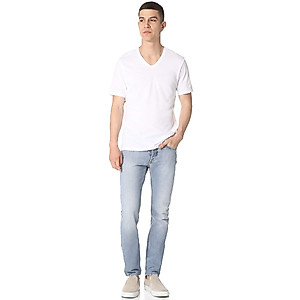 Calvin Klein Men's Cotton Classics Short Sleeve V-Neck T-Shirt, White (3 Pack), Large