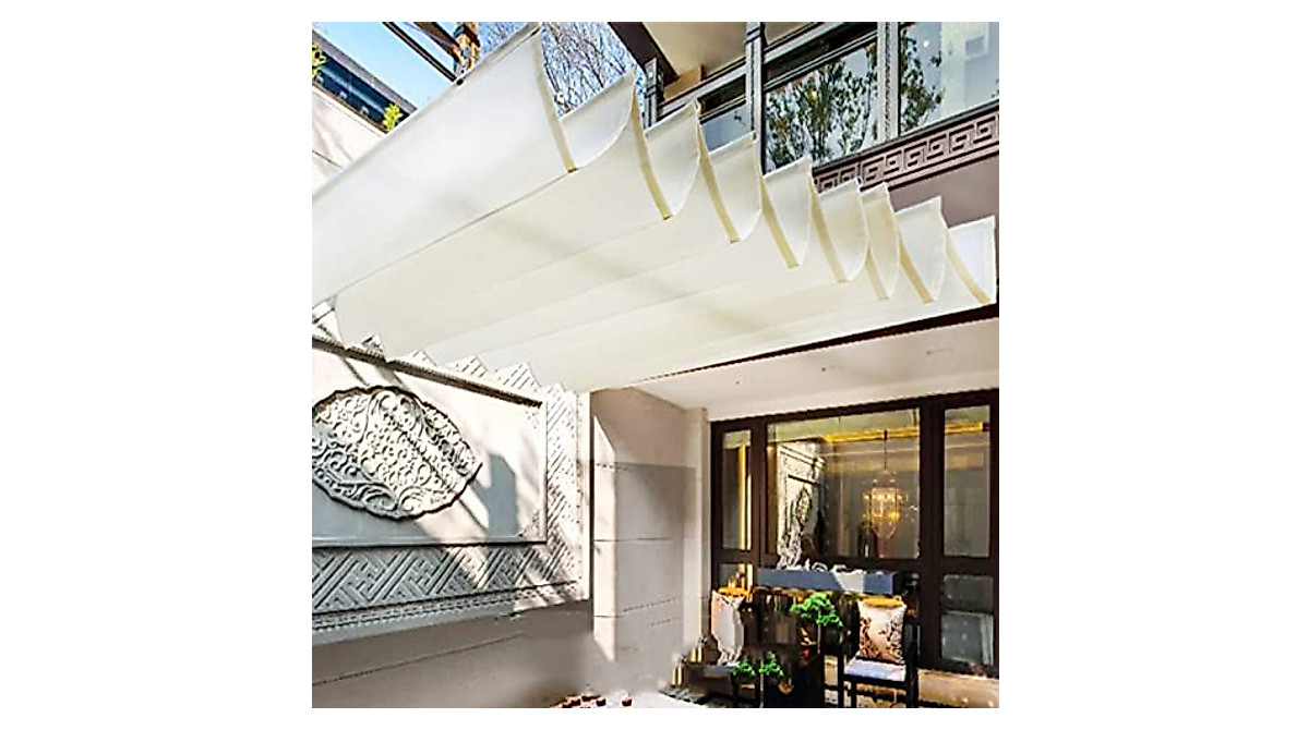 LXLIGHTS Retractable Wave Shade Sails - Easy Sun Protection for Outdoors