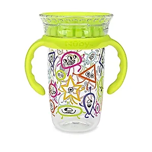 Nuby 2-Handle 360 10 oz Tritan cup, Colors/Prints May Vary