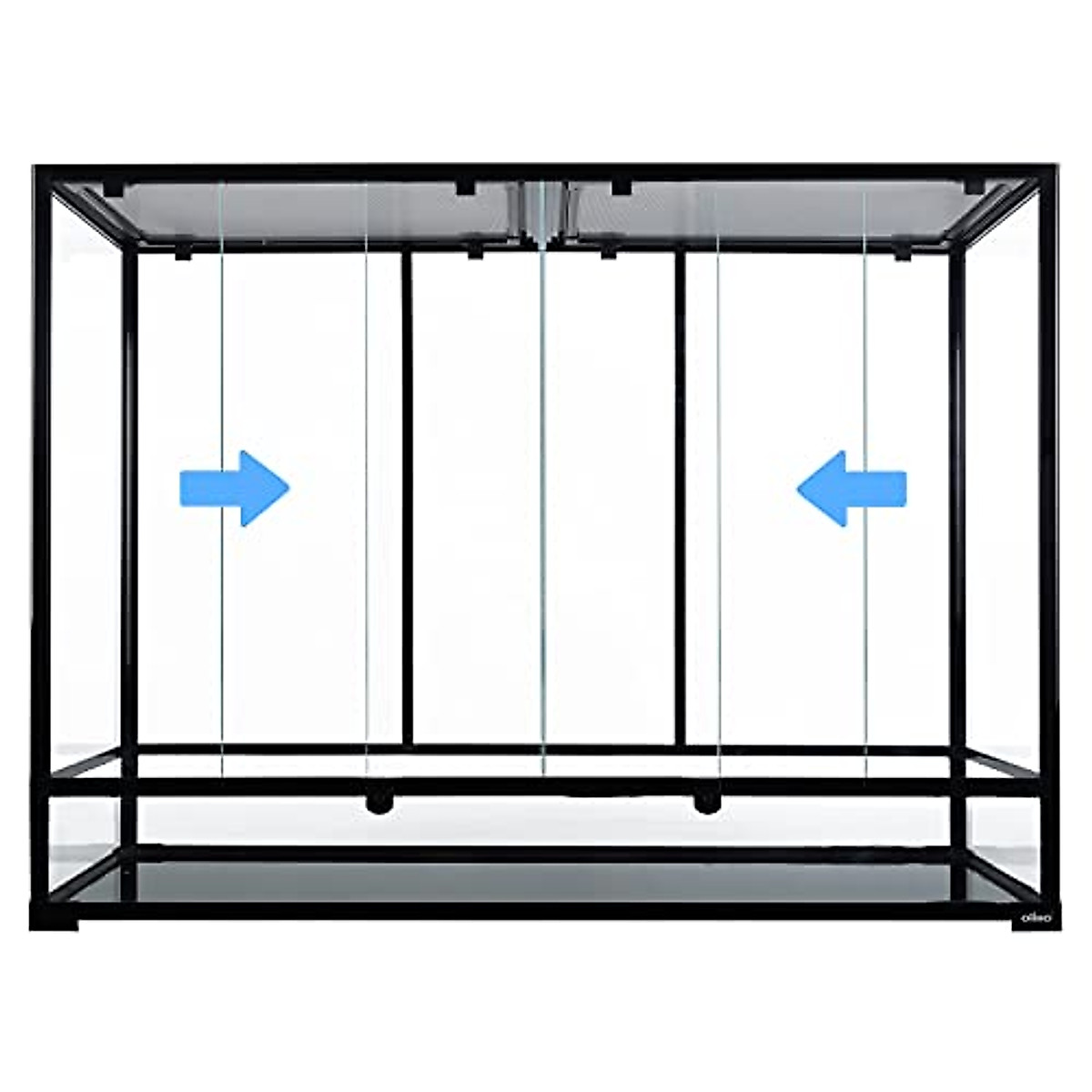 OIIBO Tall Reptile Terrarium 48" x 18" x 36" Full Tempered Glass Rainforest Reptile Tank, Vertical Terrarium Paludarium Tank with Top Screen Ventilation for Reptiles and Amphibians