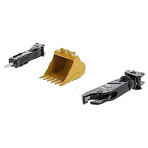 Caterpillar 395 Next Generation Hydraulic Excavator (General Purpose Version) Yellow with Operator and Additional Tools High Line Series 1/50 Diecast Model by Diecast Masters 85709