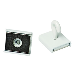 Dowling Magnets Ceiling Hooks for Suspended Ceilings, White, Pack of 4, 1" L x .88" W