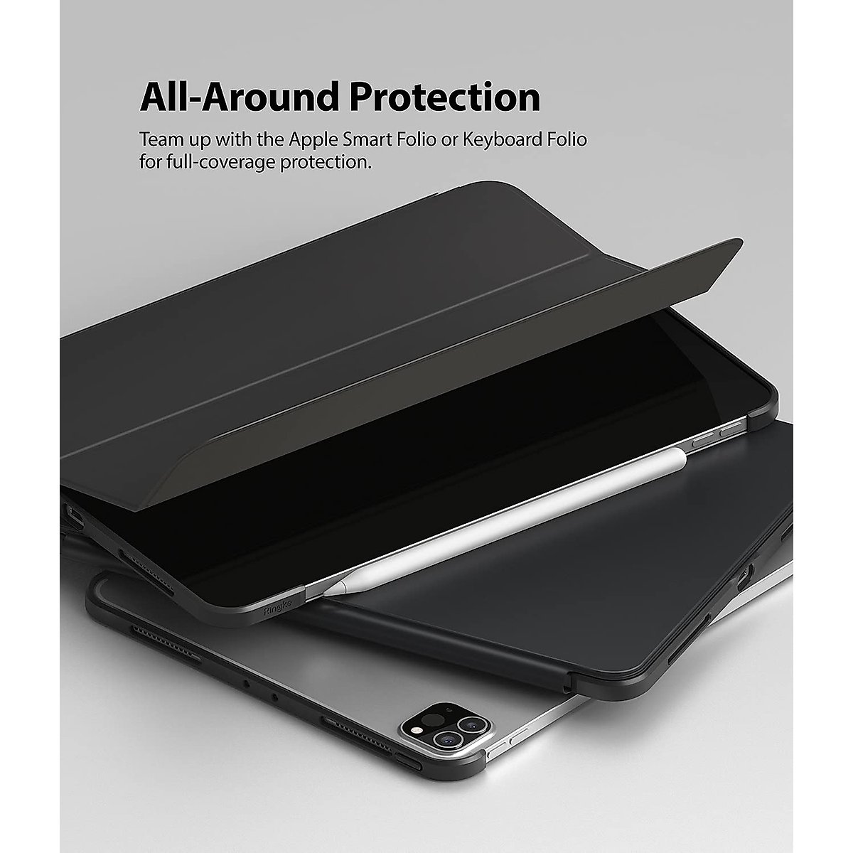 Ringke Frame Shield Designed for iPad Pro 11 2021 Keyboard Case (11-inch, 3rd Generation) - Matte Black