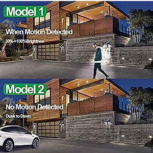 Egreat Solar Motion Sensor Lights Outdoor, Dusk to Dawn Floodlight,Wireless IP65 Waterproof Security Lights, Solar Powered Landscape Spotlights for Pathway Yard Patio Garage (2)