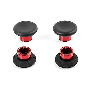 TOMSIN Replacement Magnetic Buttons Kit for Xbox Elite Controller Series 2 Accessories, Includes 6 Metal Plating Joysticks, 4 Paddles, 2 D-Pads, 1 Adjustment Tool (Plating Red)