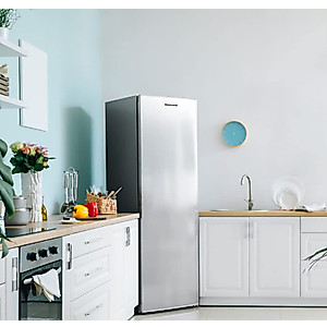 Honeywell 17 cubic feet uright freezer, electronic temperature control, automatic defrost, stainless steel