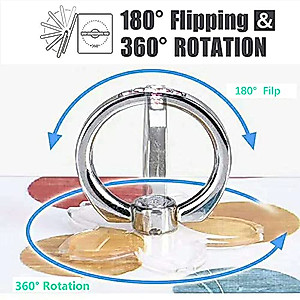 Transparent Clear Cell Phone Ring Grips Holder for Apple iPhone Samsung Galaxy, Finger Ring Stand for Smartphones Tablets Cases(4 Pack£©