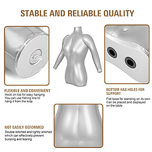Newsmarts Inflatable Female Mannequin Half Body with Arms Torso Top Shirt Form Display Dummy Model