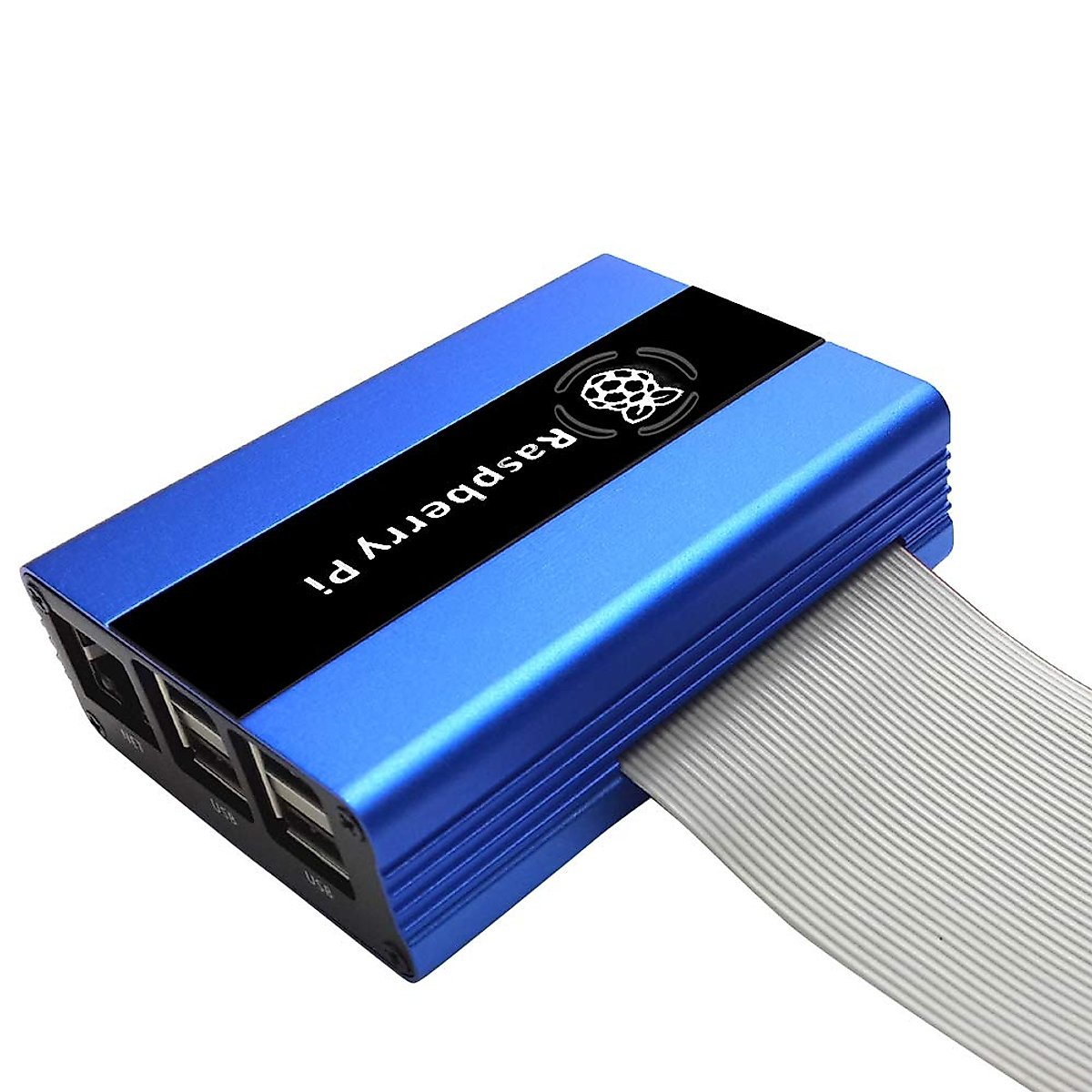 Premium Raspberry Pi Case Aluminum with Fan for Raspberry Pi 3B+/3/2B (Blue)