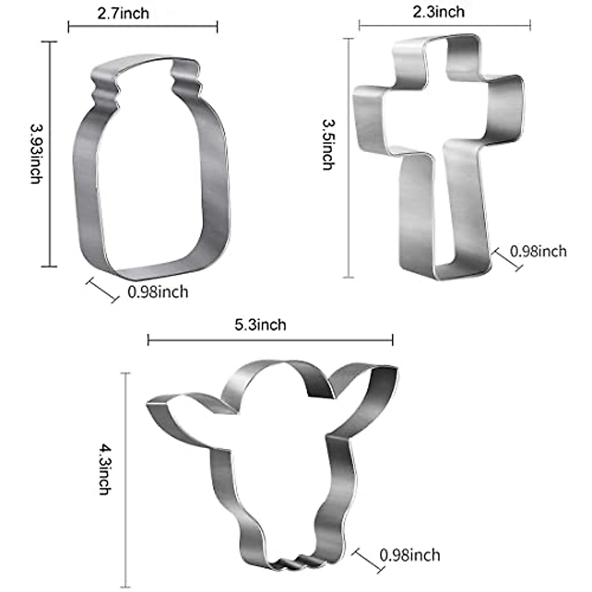 Sandwich Cutter and Sealer Set for Kids 41Pcs, Decruster Sandwich Maker Holiday Heart Cookie Cutters Fruit Vegetable Cutter Shapes for Boys Girls Bento Lunch Box (cow)…