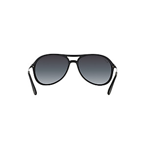 Ray-Ban Men's RB4201 Alex Square Sunglasses, Rubber Black/Light Grey Gradient Dark Grey, 59 mm