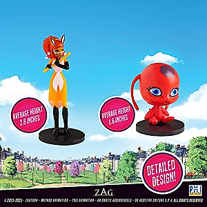 P.M.I. Miraculous Ladybug Designs Topeez | 5 Miraculous Ladybug Topeez Out of 16 Designs in 1 Pack | 4 Topeez and 1 Hidden Mystery Topeez | Licensed Kids’ Stationery (Assortment B)