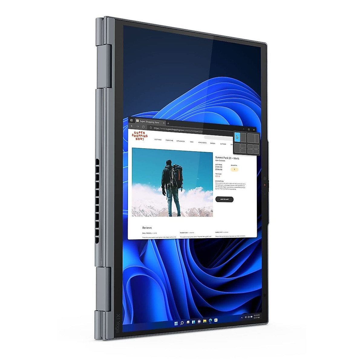 Lenovo ThinkPad X1 2-in-1 Yoga Gen 7 with 12th Gen Intel i5-1240P Processor, 14" WUXGA Anti-Reflective Touchscreen, 16GB DDR5 Memory, 512GB SSD, 1080p Camera, Integrated Pen, Wi-Fi 6, and Win11 Pro