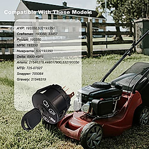 PLQQCY Lawn Mowers Ignition Switch 4 Position with Key for Craftsman, Husqvarna, AYP, Sears, Poulan Pro Riding Lawn Mower Tractor 193350 532193350,6900-49P1,33457,21546319,448017800,725-07527,705064