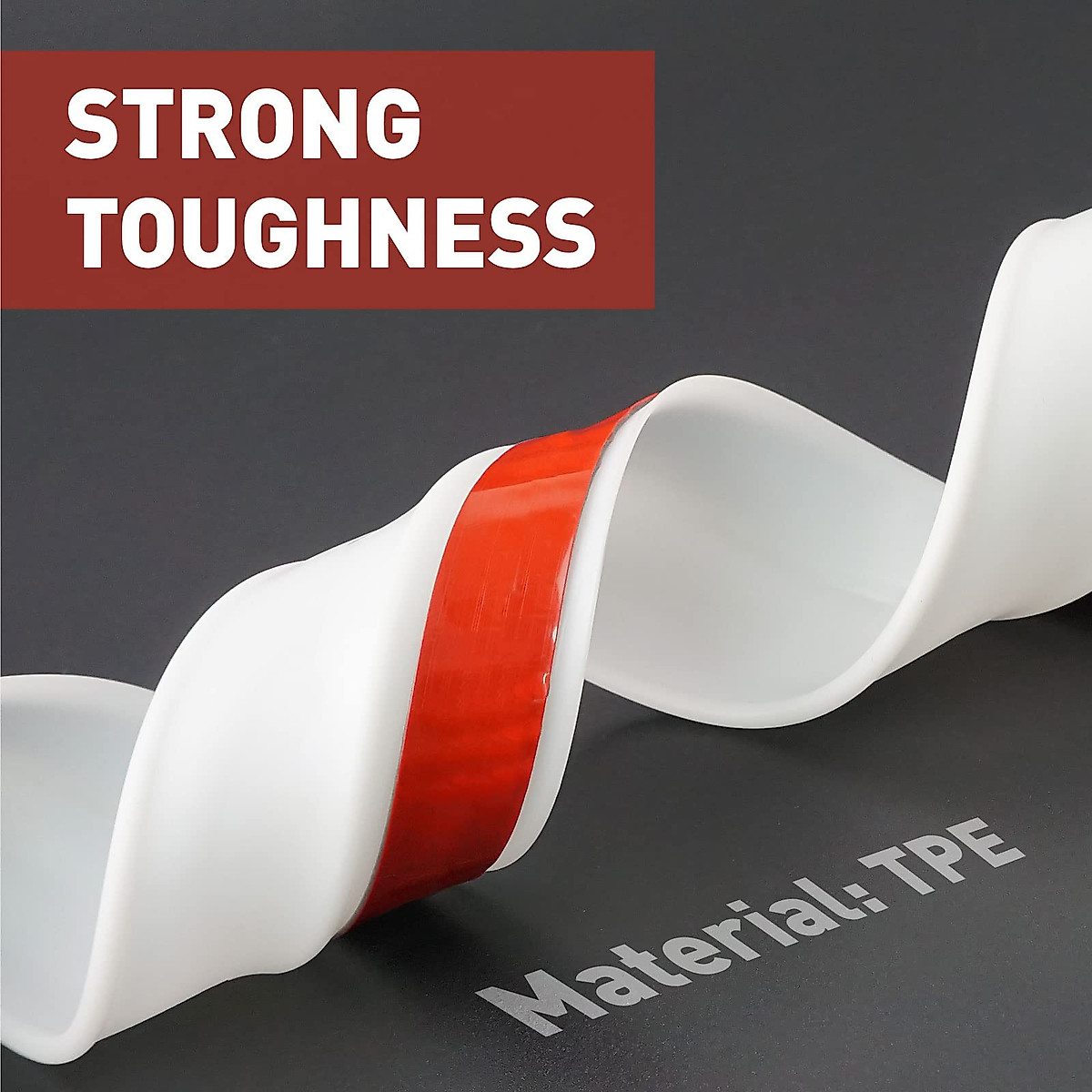 FOSLUOC Garage Door Seal Top and Sides Seal Strip White 34 FT Adhesive Backed Rubber Weather Stripping Replacement Weatherproofing Universal Sealing