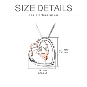 MEIDERBO 925 Sterling Silver Ballet Dancer Necklace Ballerina Dancing Pendant Necklace Gymnastics Ballet Jewelry Gifts for Women Dance Lovers