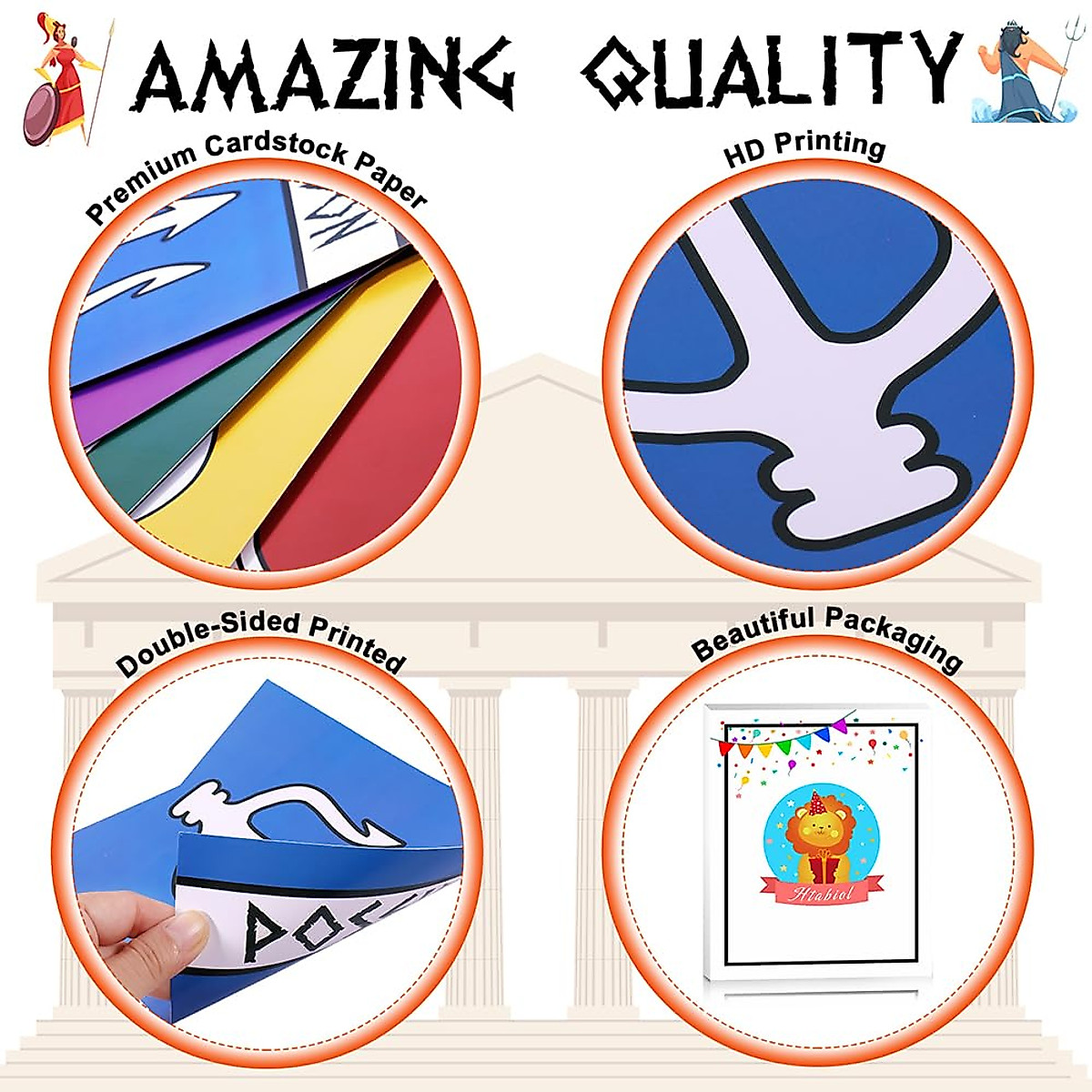 Greek Mythology Party Signs, 12pcs Greek God Party Decorations, Htabiol Greek Mythology Party Decorations, Fit for Greek Gods Birthday, Ancient Greek Party Decor, Percy Jackson Birthday Party Decor