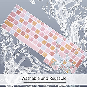 WYGCH Silicone Keyboard Cover for Lenovo Legion 5 Keyboard Cover/for Lenovo Legion 5 Series Legion 5 5i 5p 5pi 15.6" and 17.3 Inch Gaming Laptop/for Legion Keyboard Skin Protector-Pink Sweet Heart