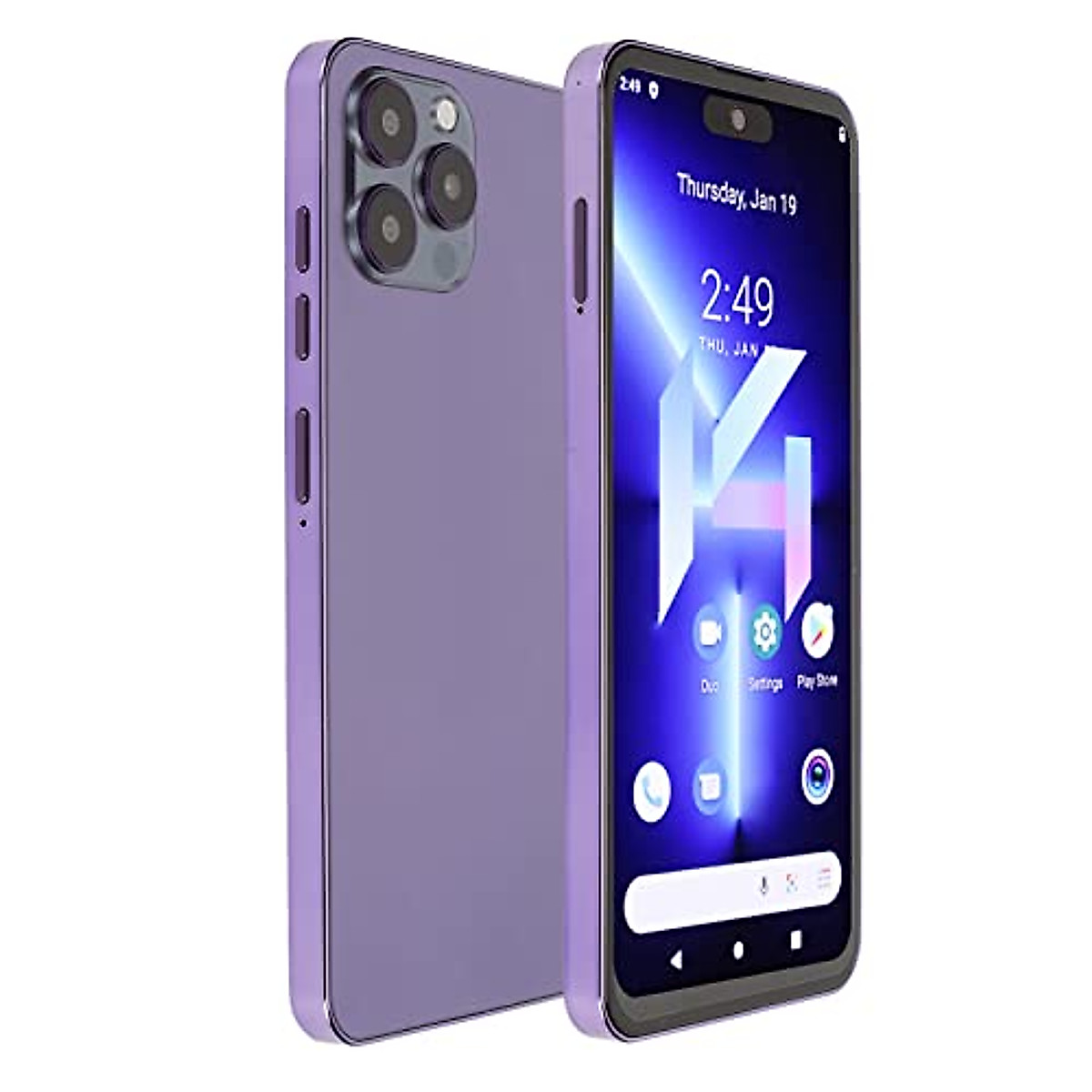 VINGVO I14pro Max 6.7 in 4G Smartphone, 100?240V 8MP 16MP 4000mAh Battery MT6737 CPU 4GB RAM 128GB ROM I14pro Max 4G Smartphone for Study ()