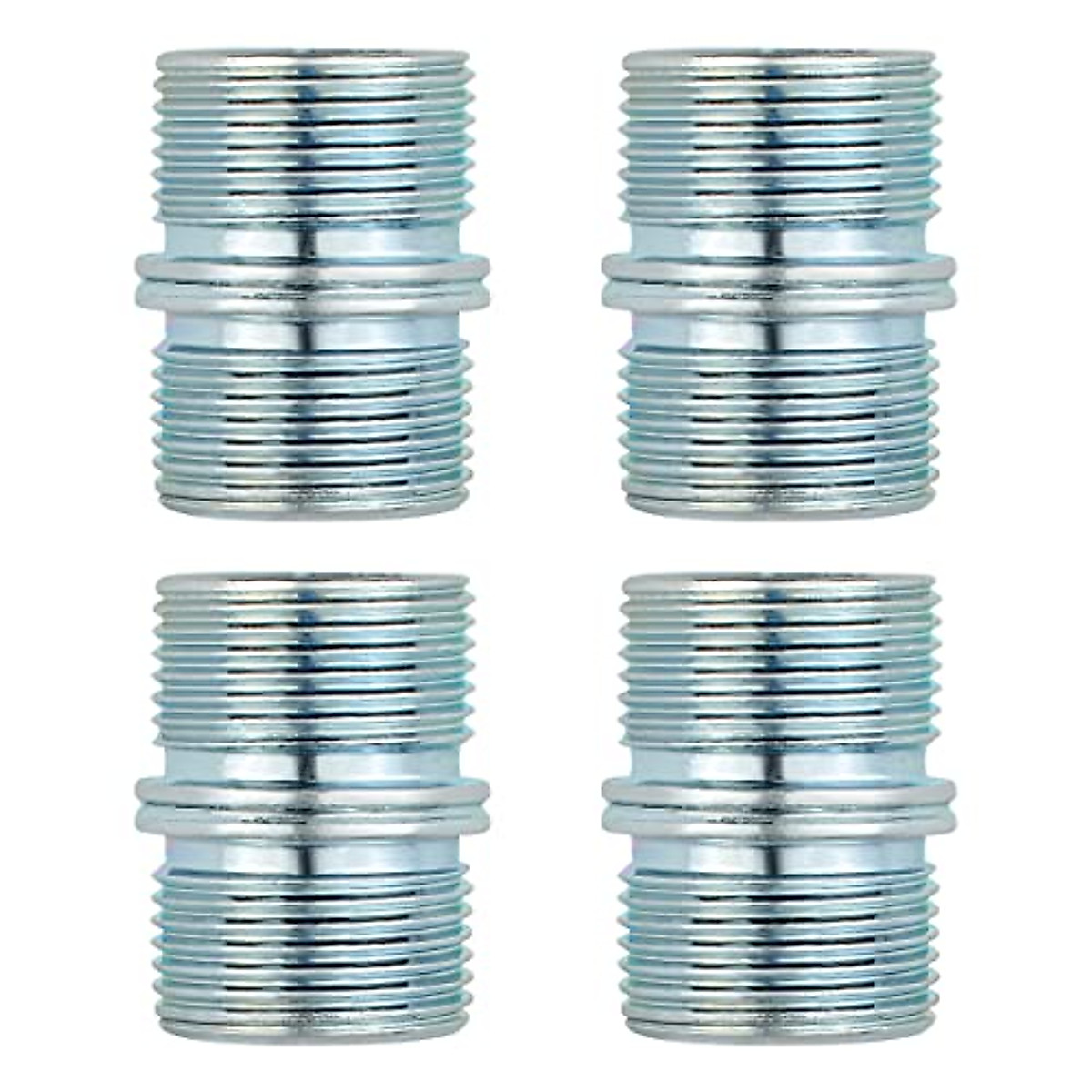 Jamiikury 1 Inch / 25.4mm Metal Rack Connector - 4 PCS Shelving Threaded Pole Connectors for Extending Wire Rack Shelving