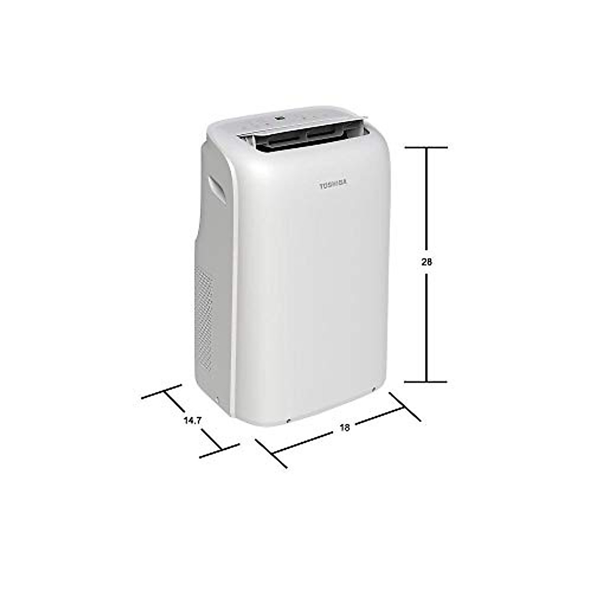 Toshiba 12000 BTU (8,000 BTU, DOE) 115-Volt Portable Air Conditioner with Dehumidifier and Remote Control RAC-PD1211CRU (Renewed)