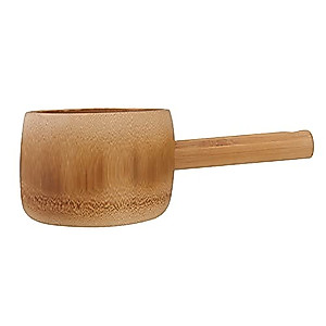 OUSIKA water Wooden Bath ladle Scoop Wood Spoon Kitchen Scoop Ladle Multipurpose Wooden Scoops Ladle Dipper Kitchen Large ladle Utensil Water Bailer Scoop scoop Spoon