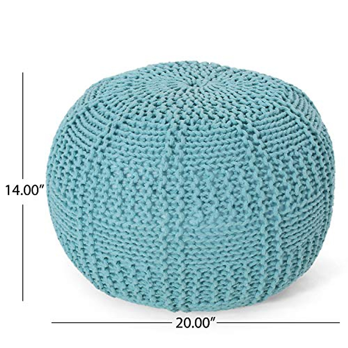 Christopher Knight Home Hortense Pouf, Blue