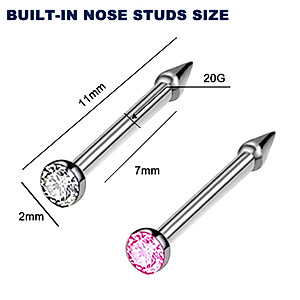 RASDDER 4-Pack Disposable Self Piercing Kit with Built-in Nose Studs, Very Safe Piercing Gun, Simple and Convenient Operation, Ideal for Family Use (White + Pink)