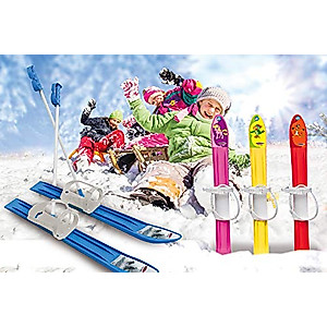 Jamara 460387 460387-Snow Play Cross-Country 1st Step 60cm Aerodynamic Construction, Extra Safe and Adjustable Fastening Loops, Ski Poles 60 cm, Yellow