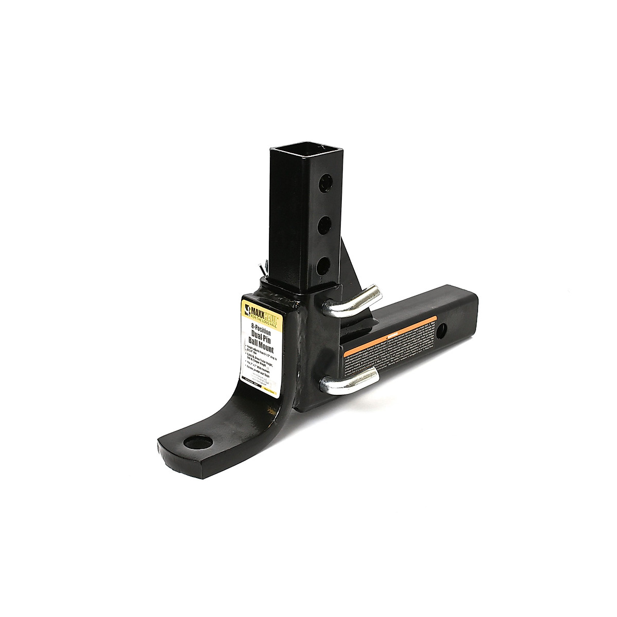 MaxxHaul 70067 Trailer Hitch - 8-Position Adjustable Ball Mount Tow Hitch - 5000 lbs. GTW Capacity , Black