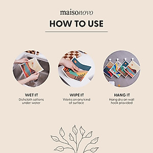 MAISONOVO Dishcloth Abiquiu x 4 with Kyoto x 6
